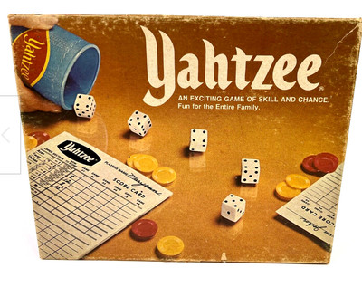 Vintage Yahtzee Game 1978 Lowe Milton Bradley Blue COMPLETE Box is ...