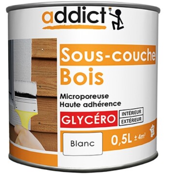 PEINTURE SOUS COUCHE IMPRESSION BOIS GLYCERO 0.5L microporeuse haute ...