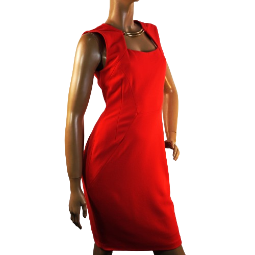 BCBG MAXAZRIA Bright Red Sleeveless Dress Size 6 | eBay