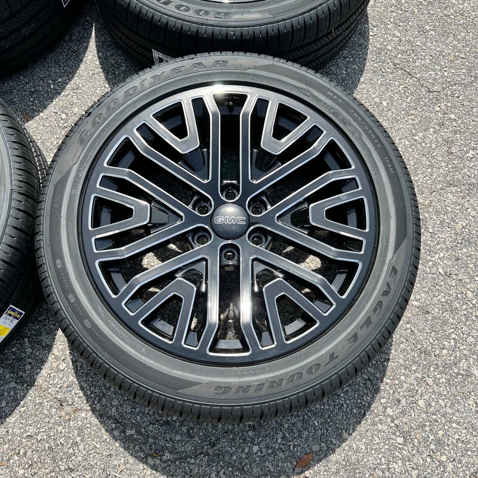 2022 2021 2020 2019 GMC Yukon Denali Sierra 22" Black Wheels Rims Tires ...