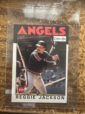 Reggie Jackson California Angels 1986 O-Pee-Chee #394 NM+ Baseball Card ...