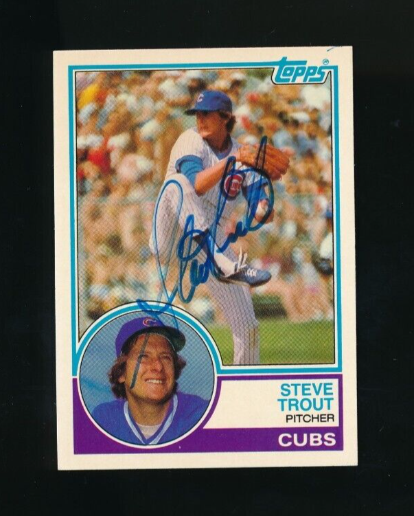 1983 Topps Traded # 117T Steve Trout signed auto autograph NMMT ...