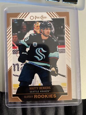Matty Beniers Upper Deck O-Pee-Chee Glossy Rookie Card 2022-2023 #R9 ...