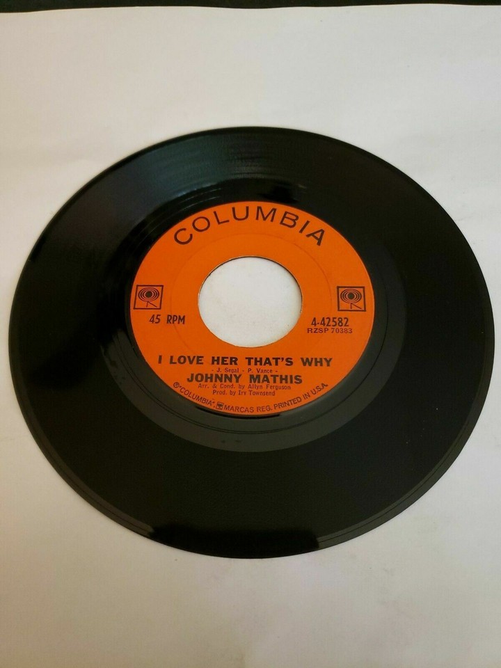Johnny Mathis - Gina- Columbia (45RPM 7” Single)(J407) | eBay