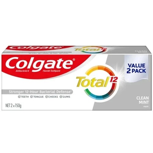 Pack of 2 COLGATE Total Clean Mint Toothpaste 150g Free Shipping World ...