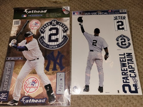 2pc lot Derek Jeter MLB New York Yankees fathead wall decor 14" & 15 ...
