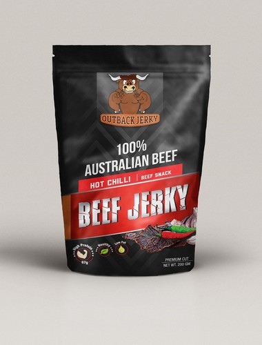 BEEF JERKY HOT CHILLI 200G WEST AUSTRALIAN OUTBACK PREMIUM BEEF FACTORY ...