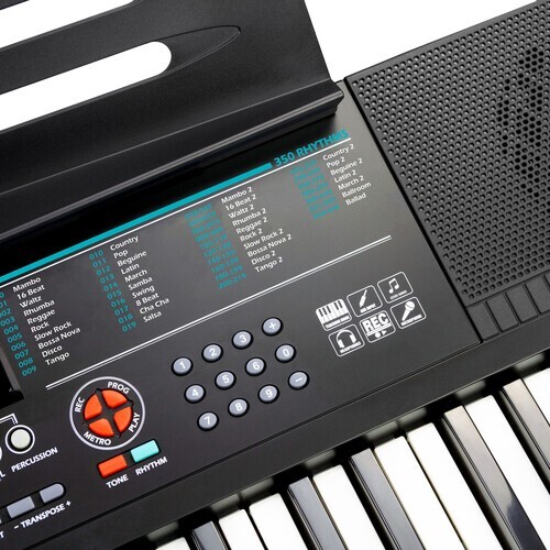RockJam 61 Key LED Keyboard Piano with Sheet Stand, Keynote Stickers ...