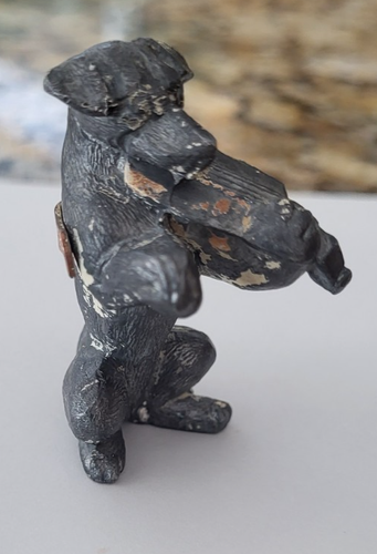 Vintage Dog Souvenir New York City Dog Cast Metal Holding Fiddle | eBay