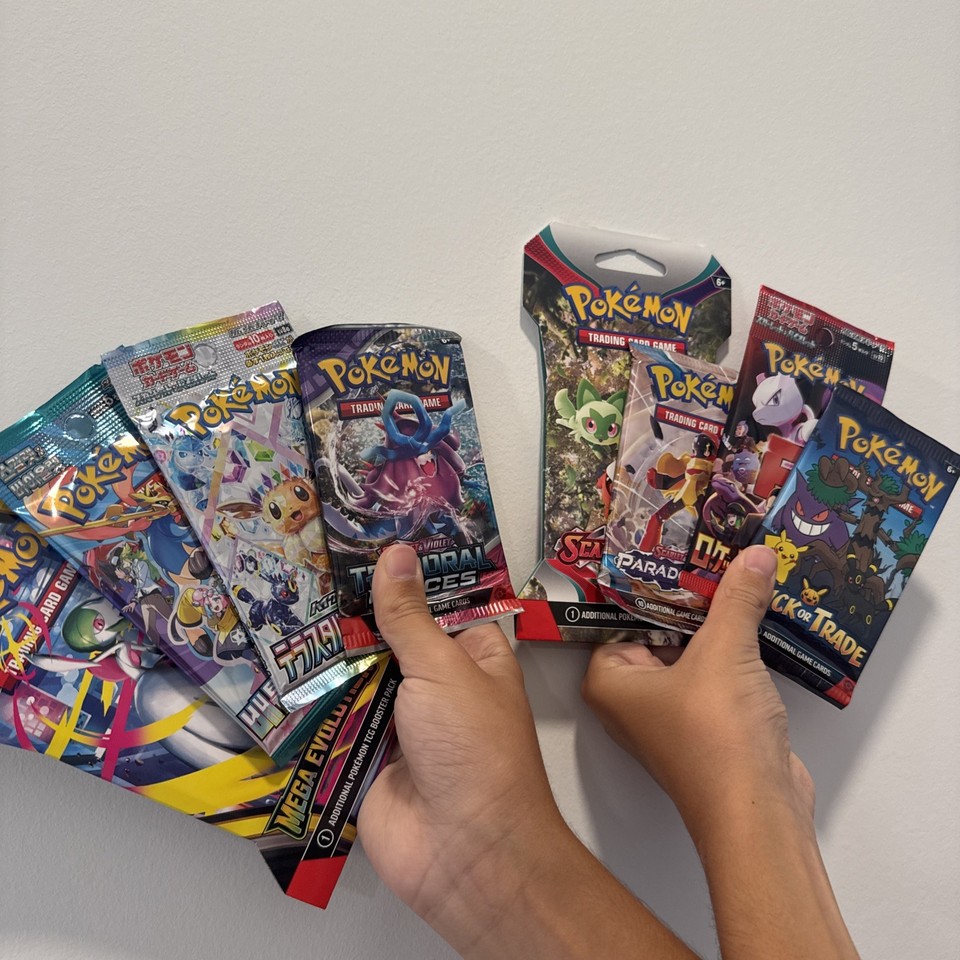 4 MYSTERY POKEMON PACKS/VINTAGE/MODERN/MID ERA/JP/KR AND ENGLISH PACKS ...