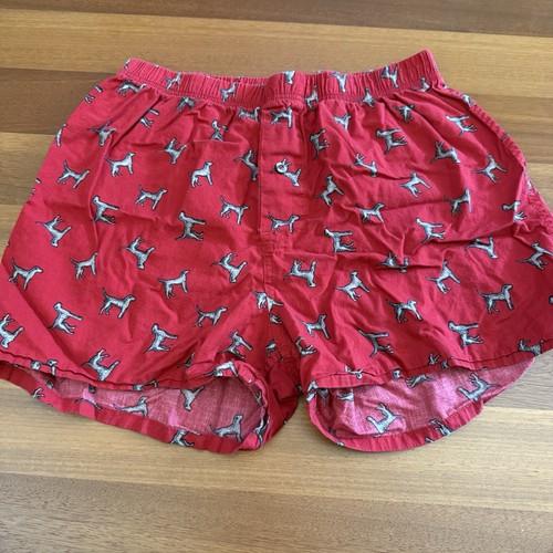 Merona Spotted Dog Print Men’s Boxer Shorts Red Medium 100% Cotton ...
