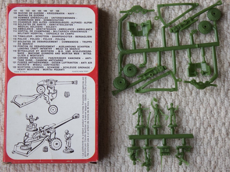 Atlantic Toy Soldiers Boxed scale ho 1/72 120 canons anti tank gun ...