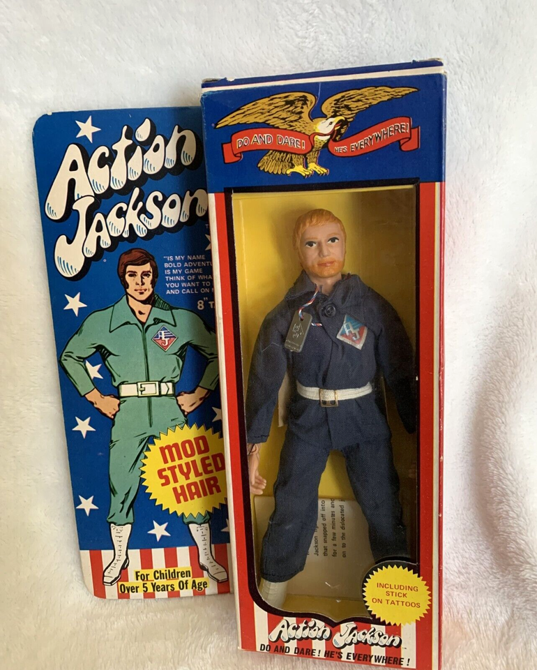 New Vintage 1970's Mego Action Jackson Red Hair Beard Action Figure ...