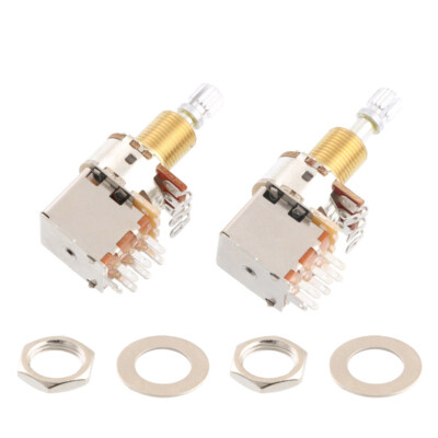 2x Guitar Bass Push Push Audio Taper Guitar Potentiometer Pots 3/8 ...