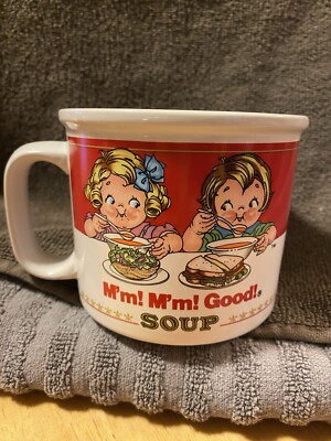 Vintage 1989 Campbell's Soup Mm Mm Good Soup 14oz Cup Bowl Coffee Mug ...