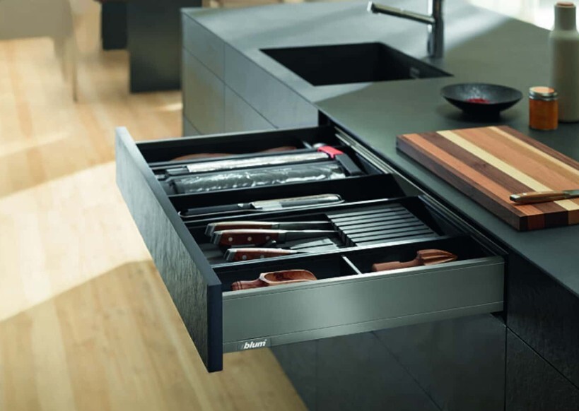 Blum LEGRABOX 22" K (5-1/16") Drawer Box Kit Stainless Steel + Free TIP ...