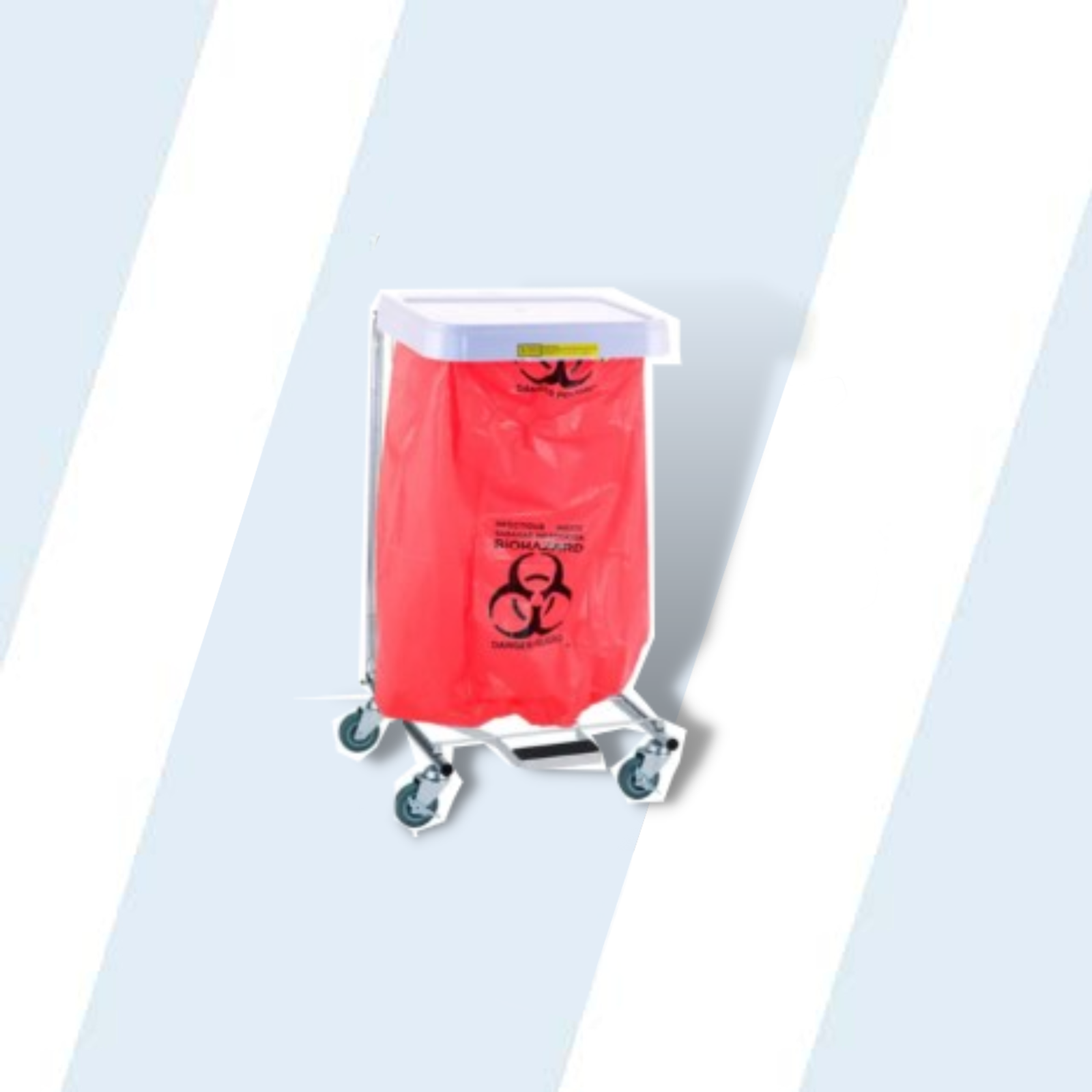 "Biohazardous Waste" Disposable Poly-Liner Bag, Red Bag/Black Print ...