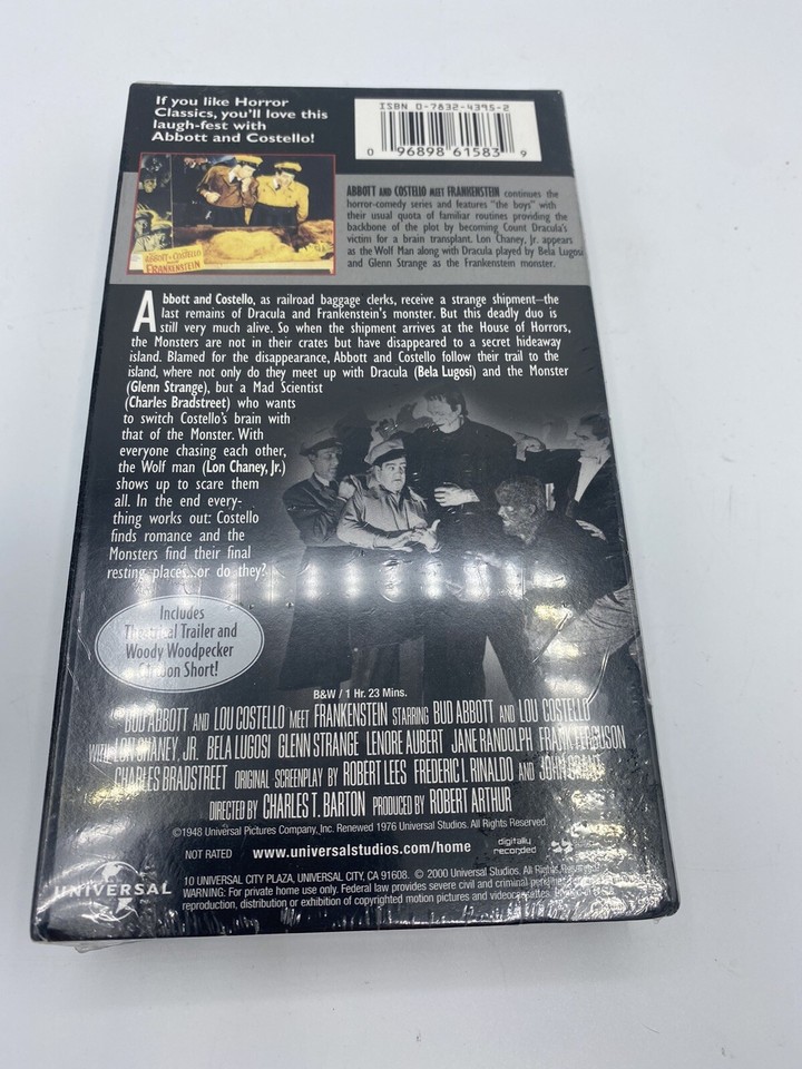 Abbott and Costello Meet Frankenstein (VHS, 2000) 96898615839| eBay
