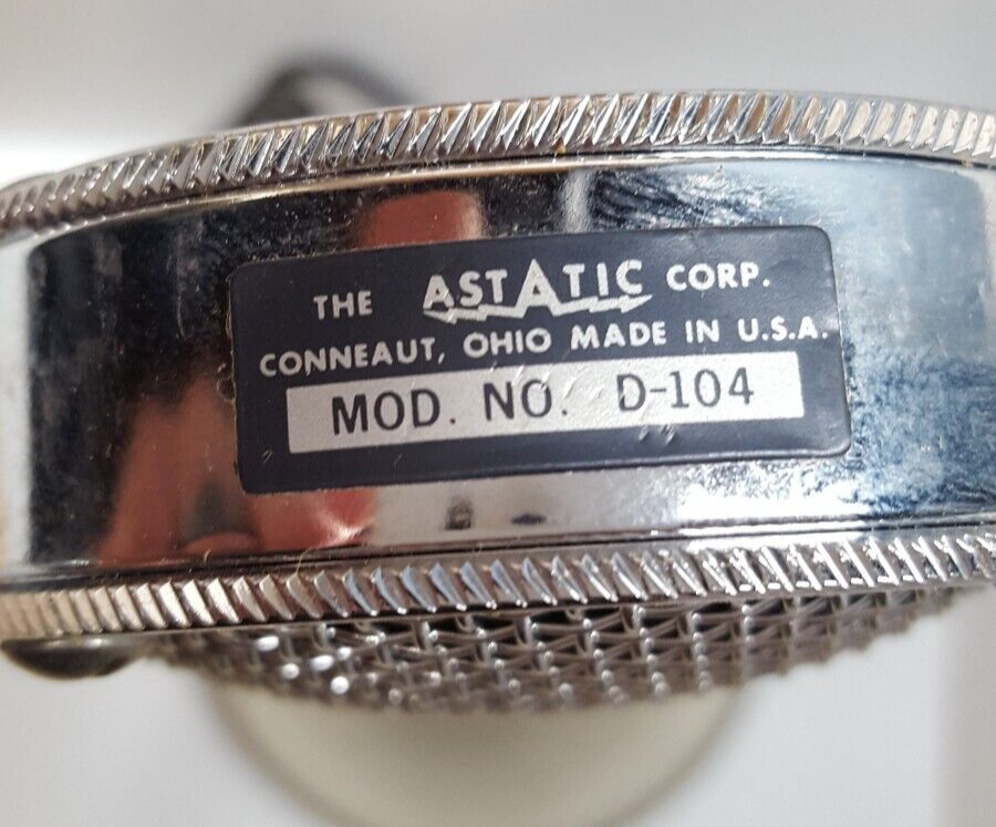 Vintage Astatic 4 Pin D-104 Microphone/Desk Mic w/ Box and Papers | eBay