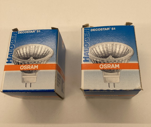 OSRAM 50w 12 Volt 41870 WFL 38 Degree Halogen Decostar 51 Bulb 0.51 Mm ...