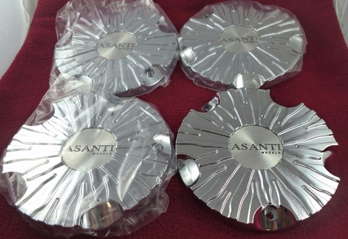 Asanti Wheels 'ZEBRA' Chrome Custom Wheel Center Caps Set of 4 # ASANTI ...