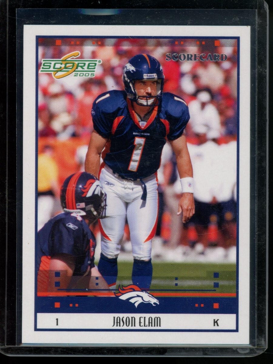 2005 Score Scorecard /599 Jason Elam #86 Denver Broncos FREE Shipping ...