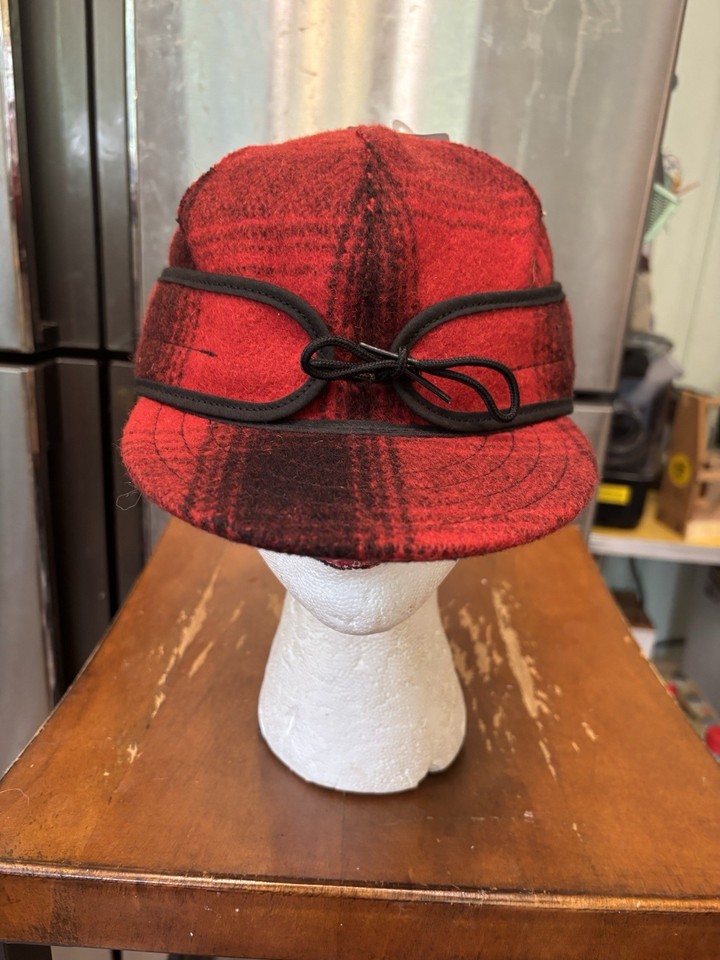 Stormy Kromer The Original Red Black Plaid Cap Wool NWT Made In USA ...