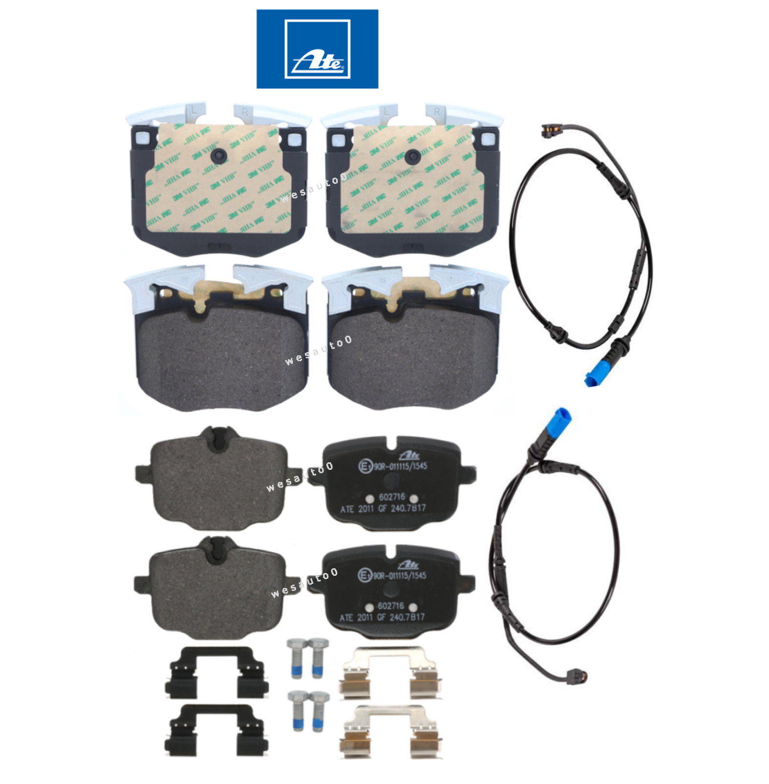 Front Brake Rear Brake Pad OEM + Sensors for BMW 530e 530i iX X3 X4 X5 ...