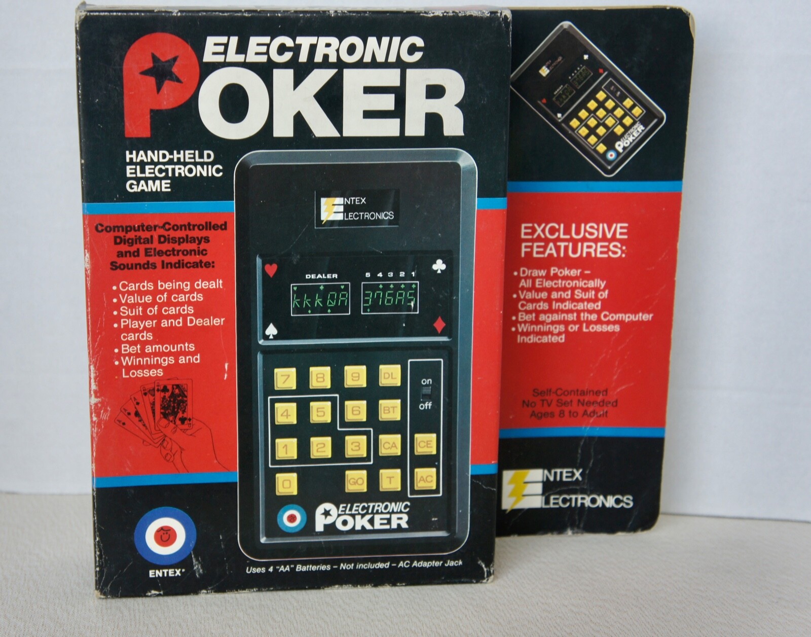 Electronic Poker 1979 vtg Entex Electronic handheld video game card ...