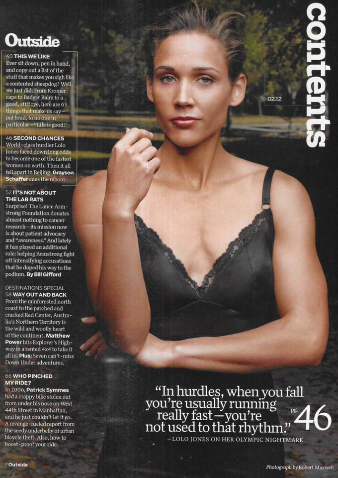 Outside Magazine Lolo Jones Lance Armstrong Perfect Thins Adventure ...