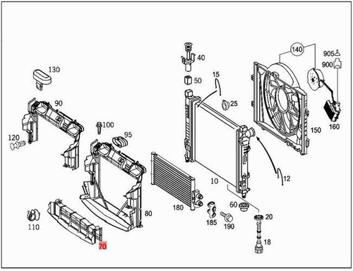 NEW AIR BAFFLE MERCEDES A209 C209 2095050030 ORIGINAL | eBay