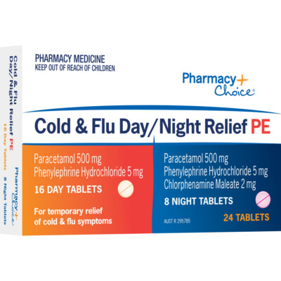 PC Cold & Flu Day & Night PE 24 Tablets NF | eBay