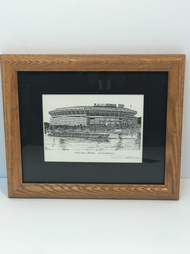 Nevin Robinson Sketch of Three Rivers Stadium Pittsburgh, PA Signed | eBay