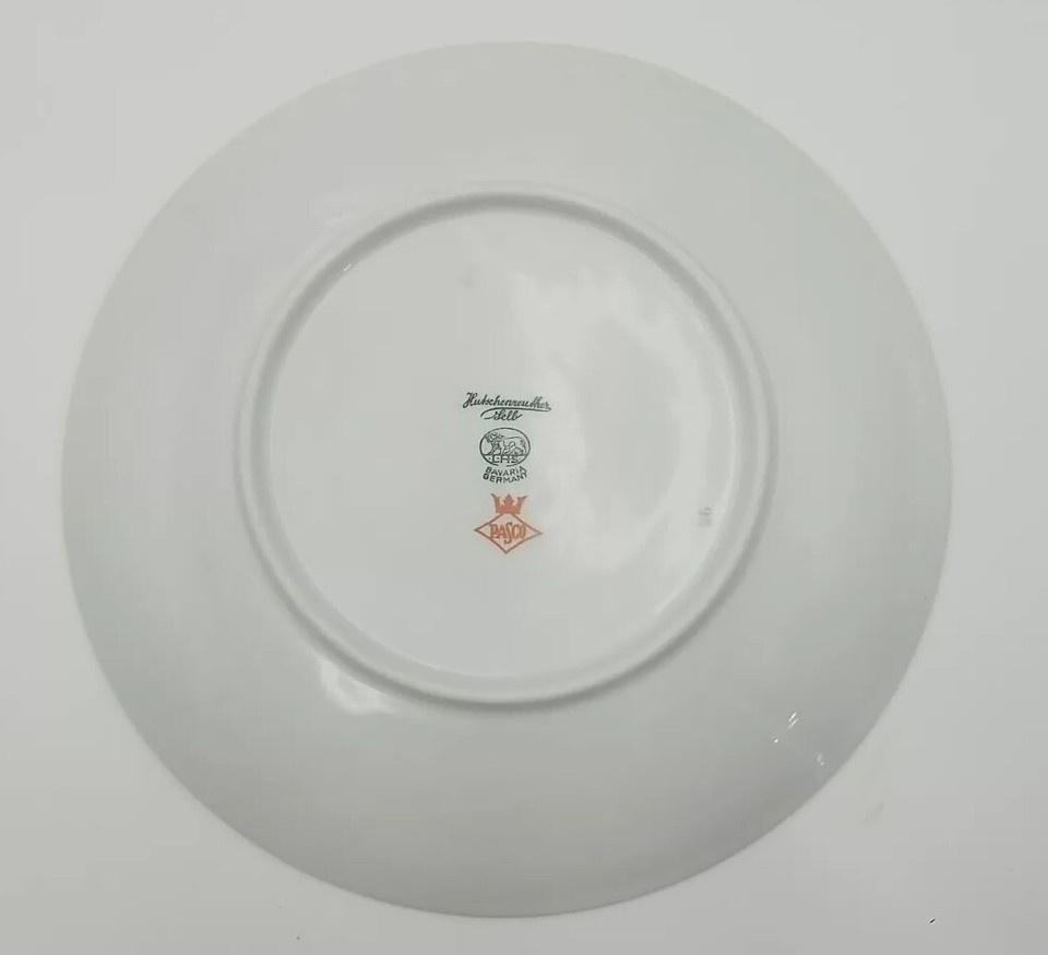 Vintage Set/5 HUTSCHENREUTHER GERMANY PASCO 8" Dessert Plates Gold Rim ...