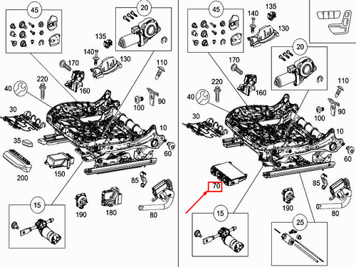 MERCEDES-BENZ GLC X253 Front Seat Control Unit A2059005122 NEW GENUINE ...