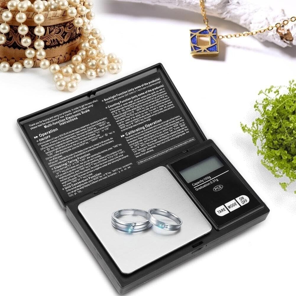 Digital Scale 1000g x 0.1g Jewelry Gold Silver Coin Gram Pocket Size ...