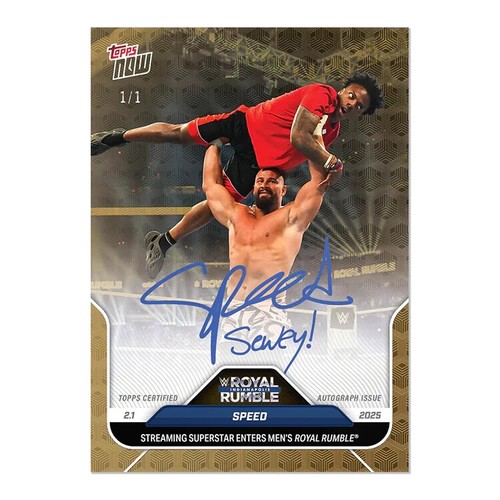 5 UNSEARCHED CARDS - 2025 Topps NOW #15 Speed WWE Royal Rumble (LOOK ...