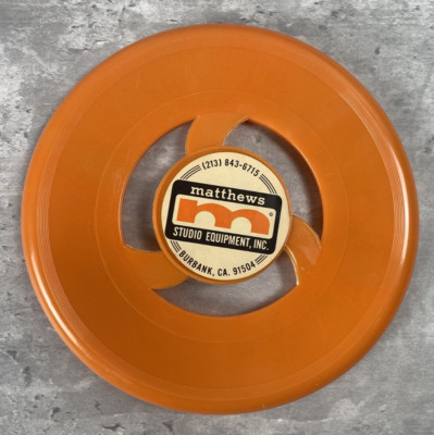 VTG 80s Matthews Studio Equipment Promotional 8" Frisbee Orange Mark II ...