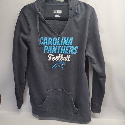 Womens Carolina Panthers V Neck Hoodie Sweatshirt XL NFL Team Apparel ...