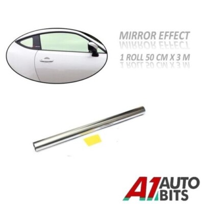 Window Tint Film Tinting Silver Chrome Reflective One Way 50cm X 3m ...