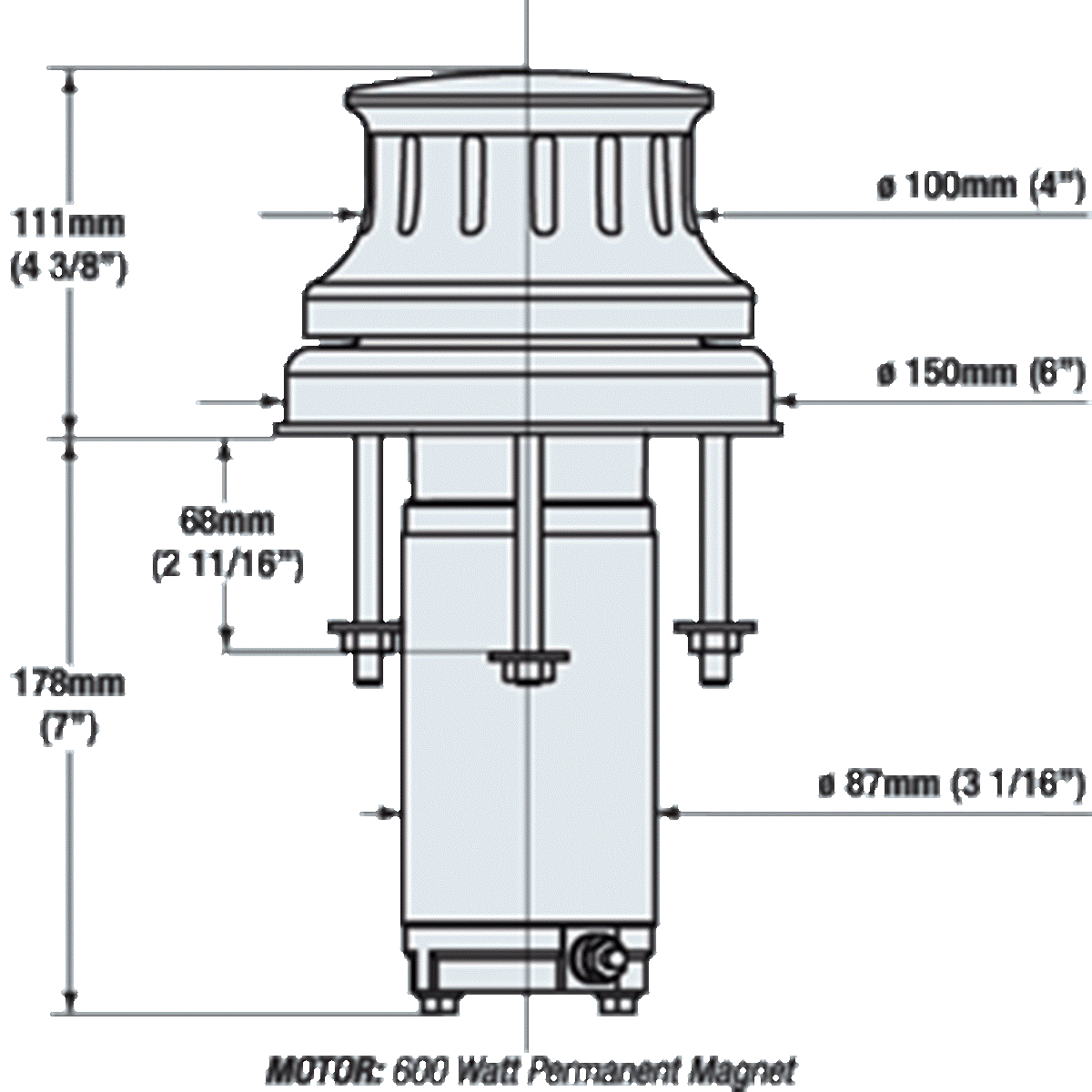 Anchormax Cray Pot Crab Pot Winch Hauler 12 volt & foot switch ...