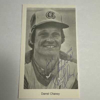 1977 Atlanta Braves Team Issue Photo Card Darrel Chaney AUTOGRAPHED | eBay