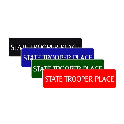 State Trooper Place Wall Art Decor Novelty Street Aluminum Metal Sign ...