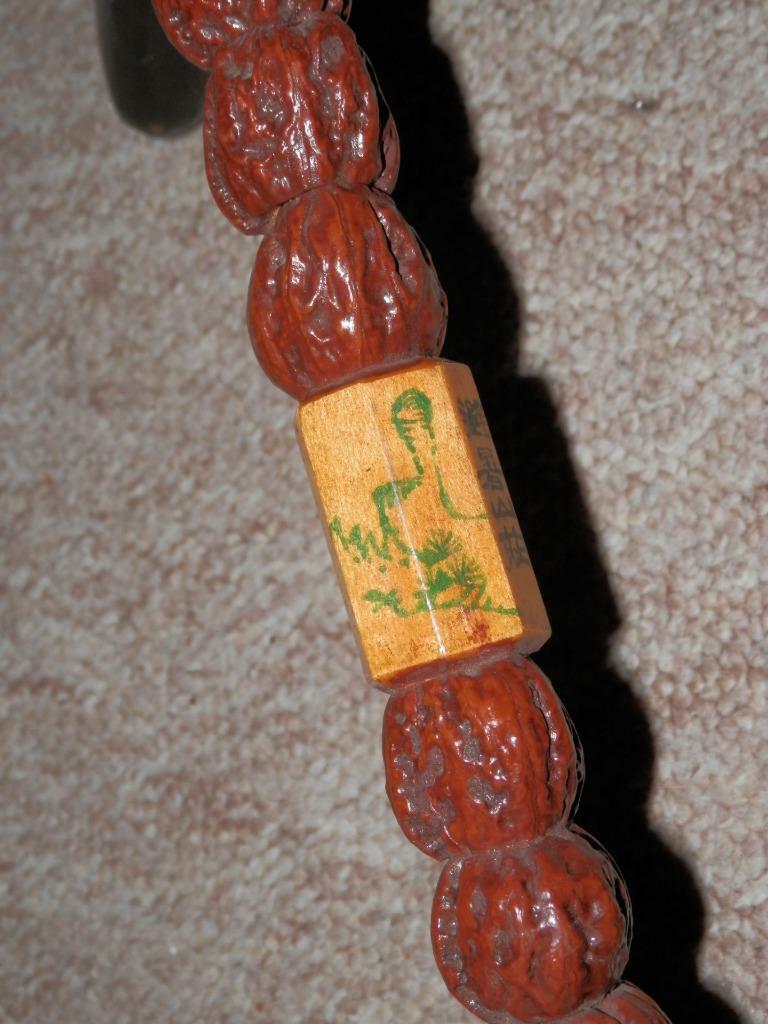 Antique Heavyweight Chinese Wenwan Mahetao Walnut Walking Stick Chinese ...