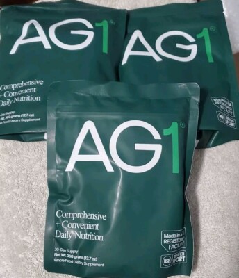 (3) AG1 Athletic Greens Powder 12.7oz 360g New EXP 01/2025 90 Day ...