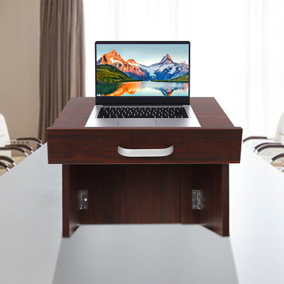 Foldable Tabletop Platform Wooden Portable Presentation Platform Brown ...