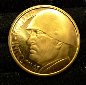 1943 Italy 100 Lire Gold Mussolini Fantasy Coin X #7 | eBay