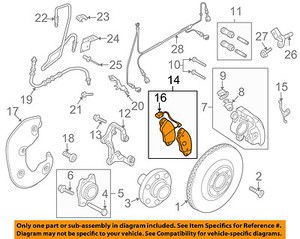 AUDI OEM 10-16 A5 Quattro Brake-Front Pads 8R0698151 | eBay