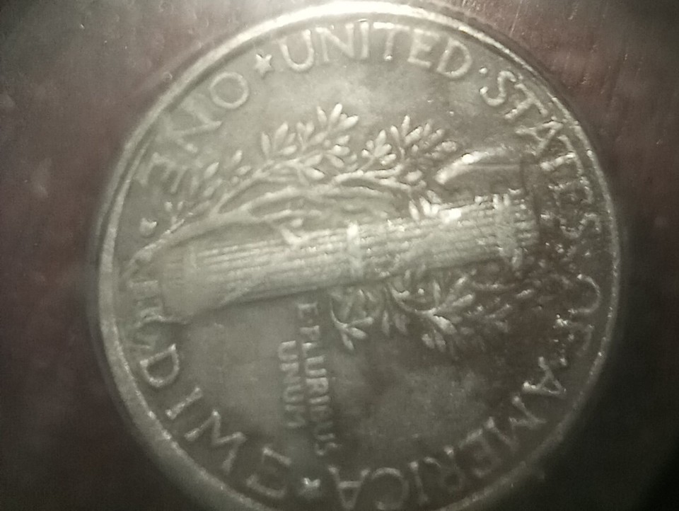 1916-D Mercury Dime 10C Coin - Certified ANACS VF30 - Corrosion,Damaged ...