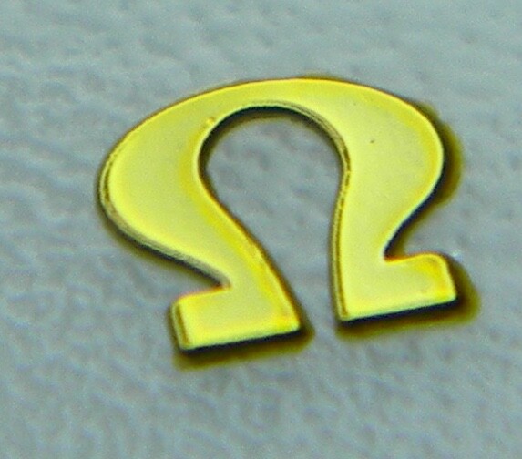 Watch dial logo emblem Omega Vintage Steel Nickel Silver Gold parts Mod ...